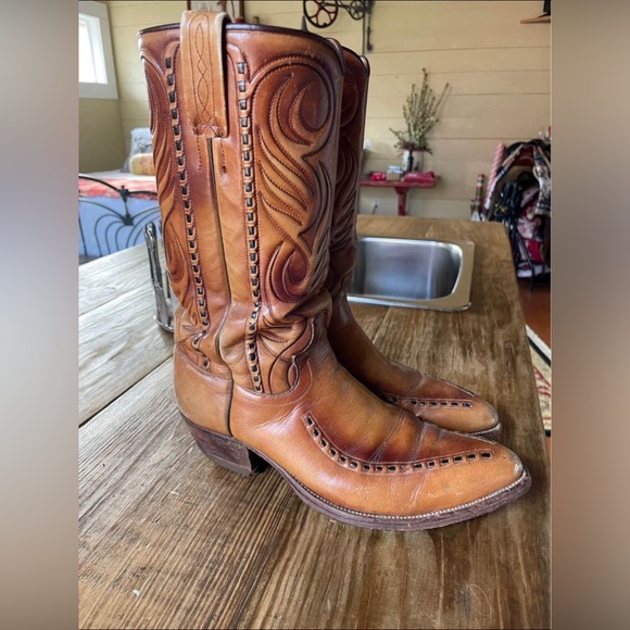 Dan Post | Shoes | Dan Post Mens Buckskin Bucklace Cowboy Boots Size 9d ...